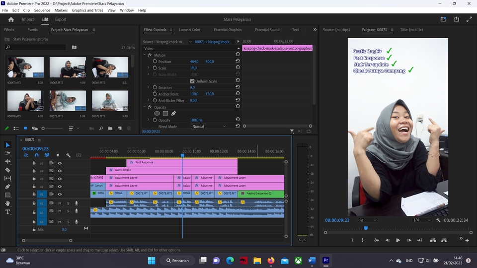 Editing Short Video (Reels, Tiktok Dll) Murah dan Berkualitas