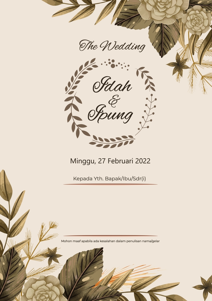 Terima Jasa Pembuatan Desain Undangan Pernikahan Custom Sesuai Request ...