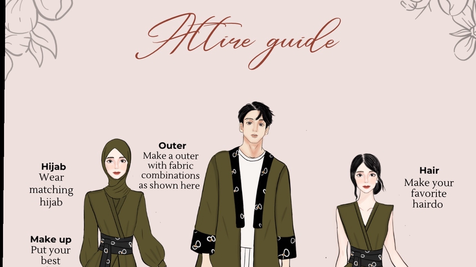 Design untuk guide attire wedding