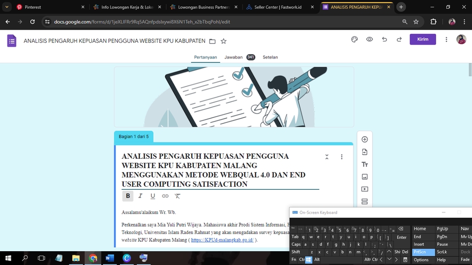 Pembuatan Kuesioner Google Form
