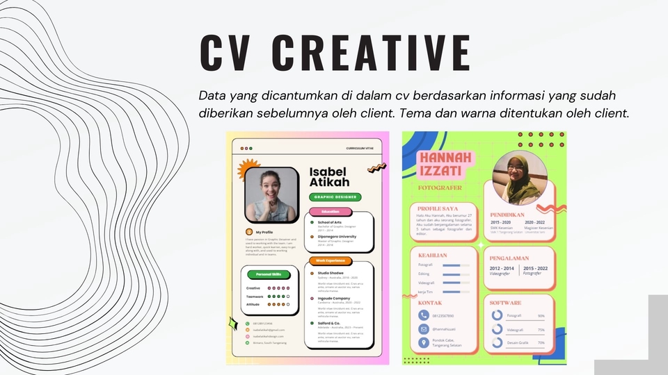 Jasa Pembuatan CV ATS atau CV Kreatif CEPAT SELESAI!