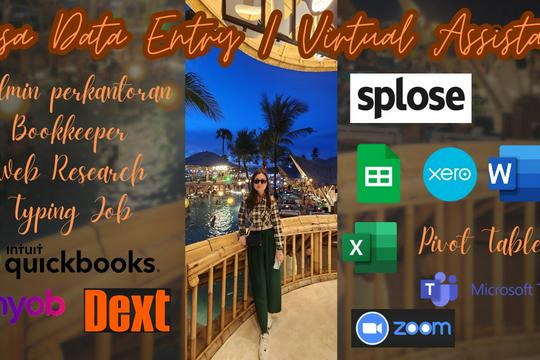 Jasa Data Entry , Virtual Assistant, Web Researched, Bookkeeping, dan Admin Perkantoran