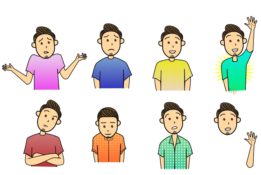 Desain Karakter Sticker LINE dan WhatsApp