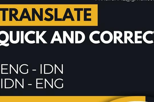 super quick and correct translation