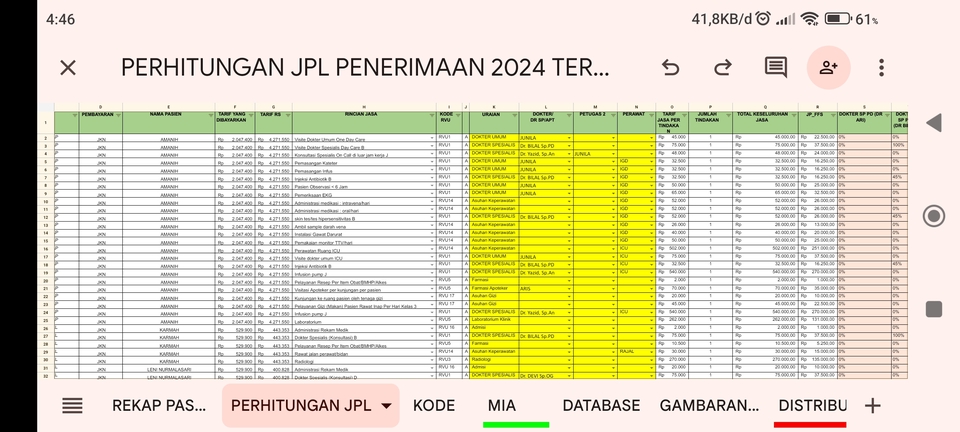 Entri Data Excel dan Google Sheet