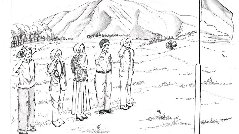 Illustrasi dengan gaya cartoon art