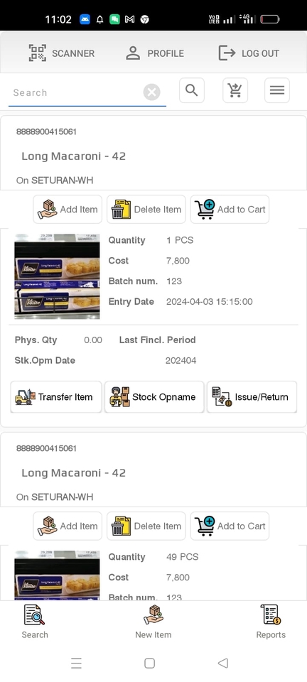 Android Application : Warehouse Management System