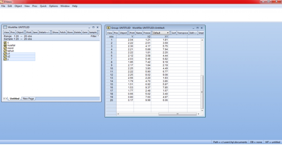 Mengolah data menggunakan SPSS, EVIEWS, R Codes serta menganalisis hasil uji olah data