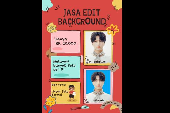 EDIT BACKGROUND UNTUK FOTO FORMAL ( bisa banyak foto )