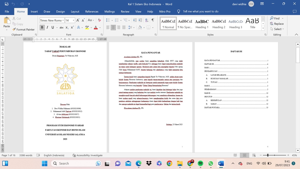 Jasa Merapikan Microsoft Word Tugas, Makalah, Artikel Jurnal