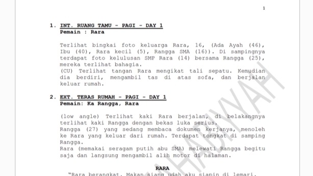 Jasa Tulis Naskah Film Pendek (6-12 menit)
