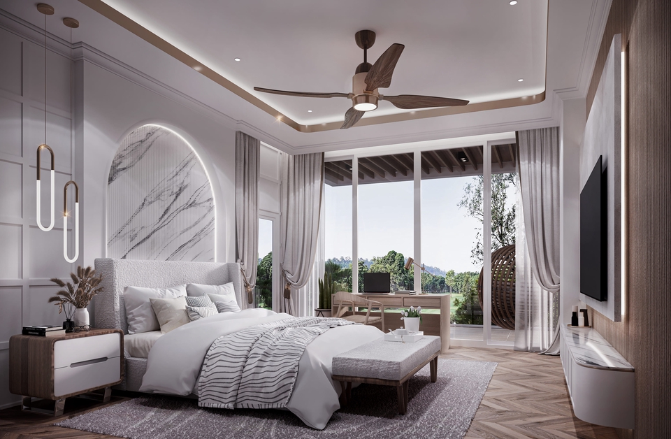 Interior Design // 3D Render Perspective , 2D Drawing