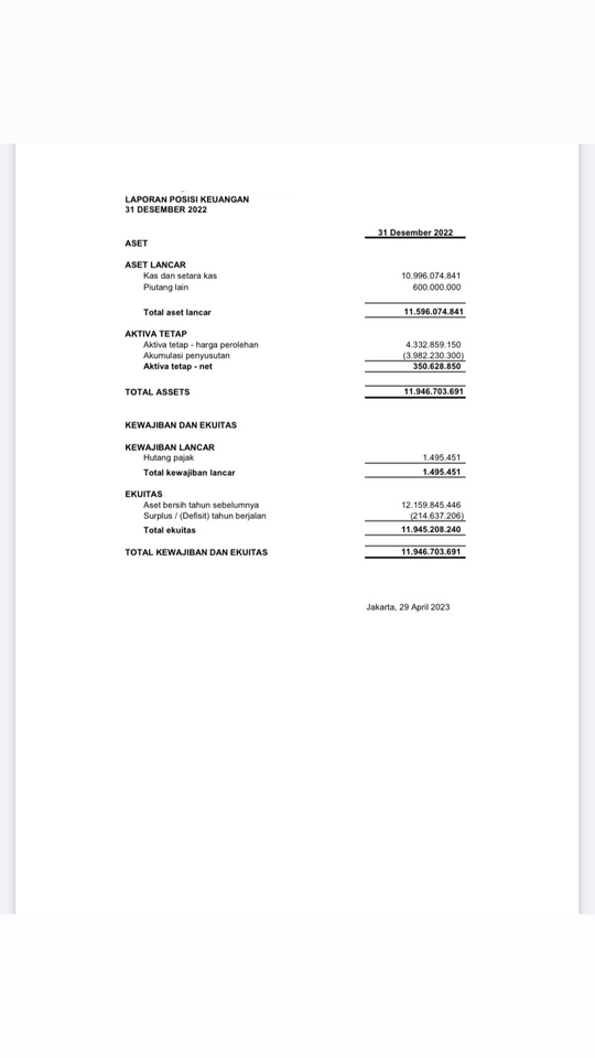 Jasa Pembukuan, Akuntansi, dan Perpajakan Badan (UMKM, CV, PT) & Pribadi