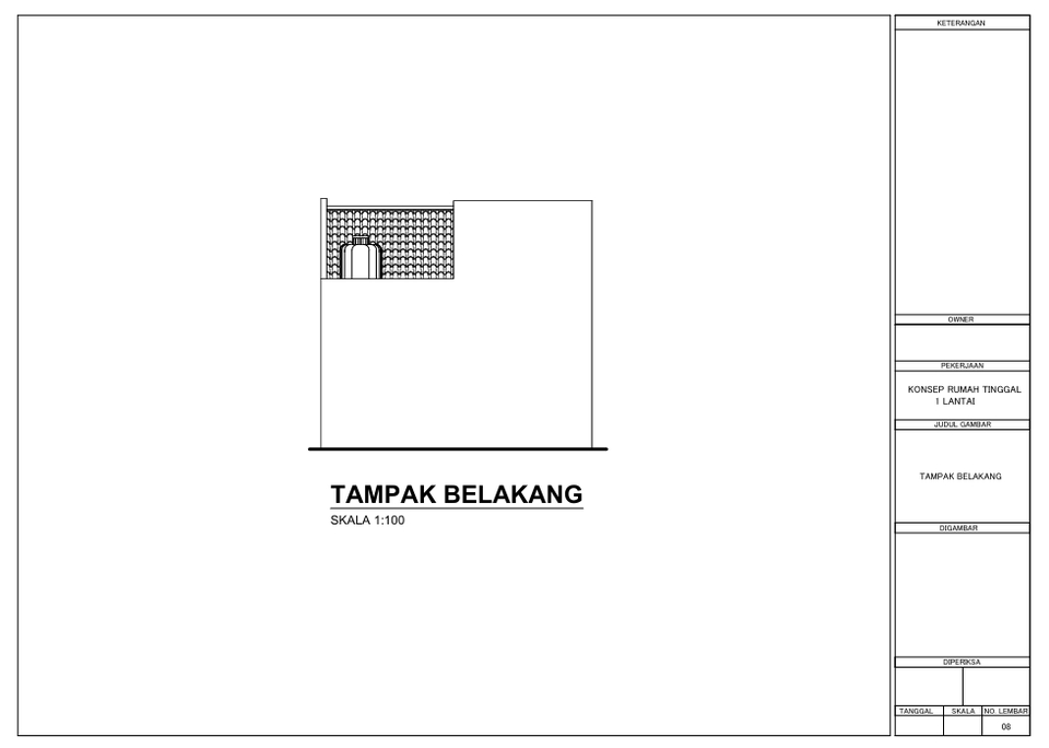 Gambar Kerja DED Rumah Sederhana, Perumahan