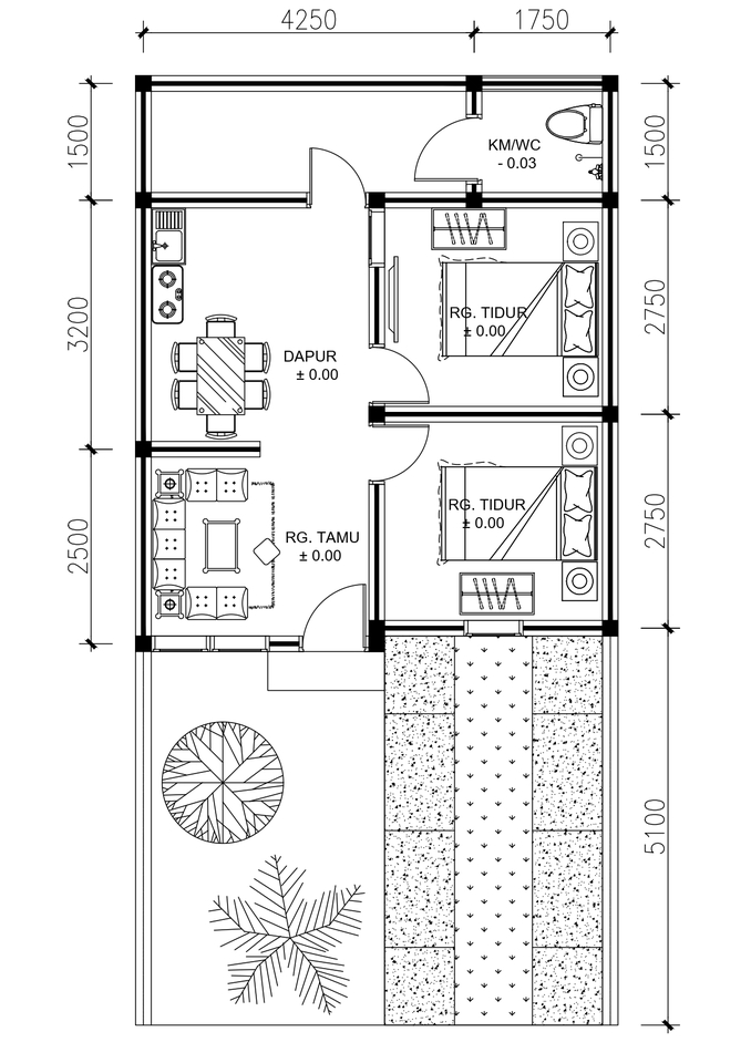 DESAIN 2D RUMAH TINGGAL/RUMAH TOKO/RUMAH KOST