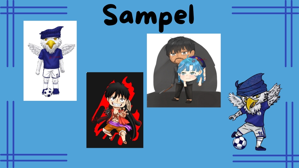 Jasa gambar 2d anime style dan maskot