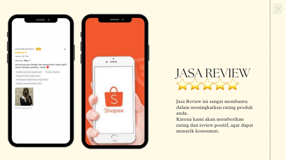 Review Bintang 5 Shopee dan Tokopedia