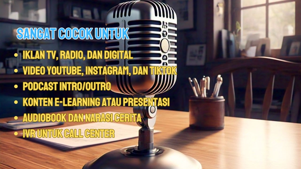 Jasa Voice Over Profesional Real Manusia untuk Video, Iklan, & Konten