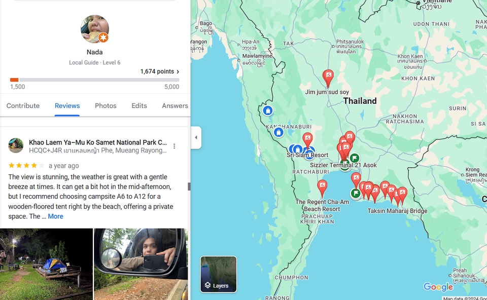 เขียนรีวิว Google Maps Contribution