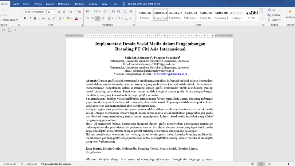 JASA JOKI PENULISAN JURNAL & MAKALAH