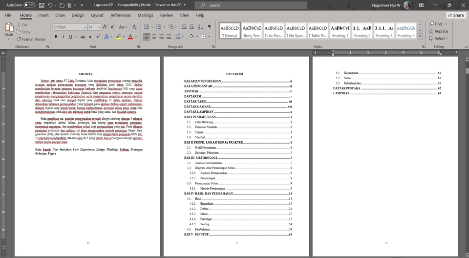 Pengetikan Ulang dan Edit Daftar Isi dalam 1 Hari!