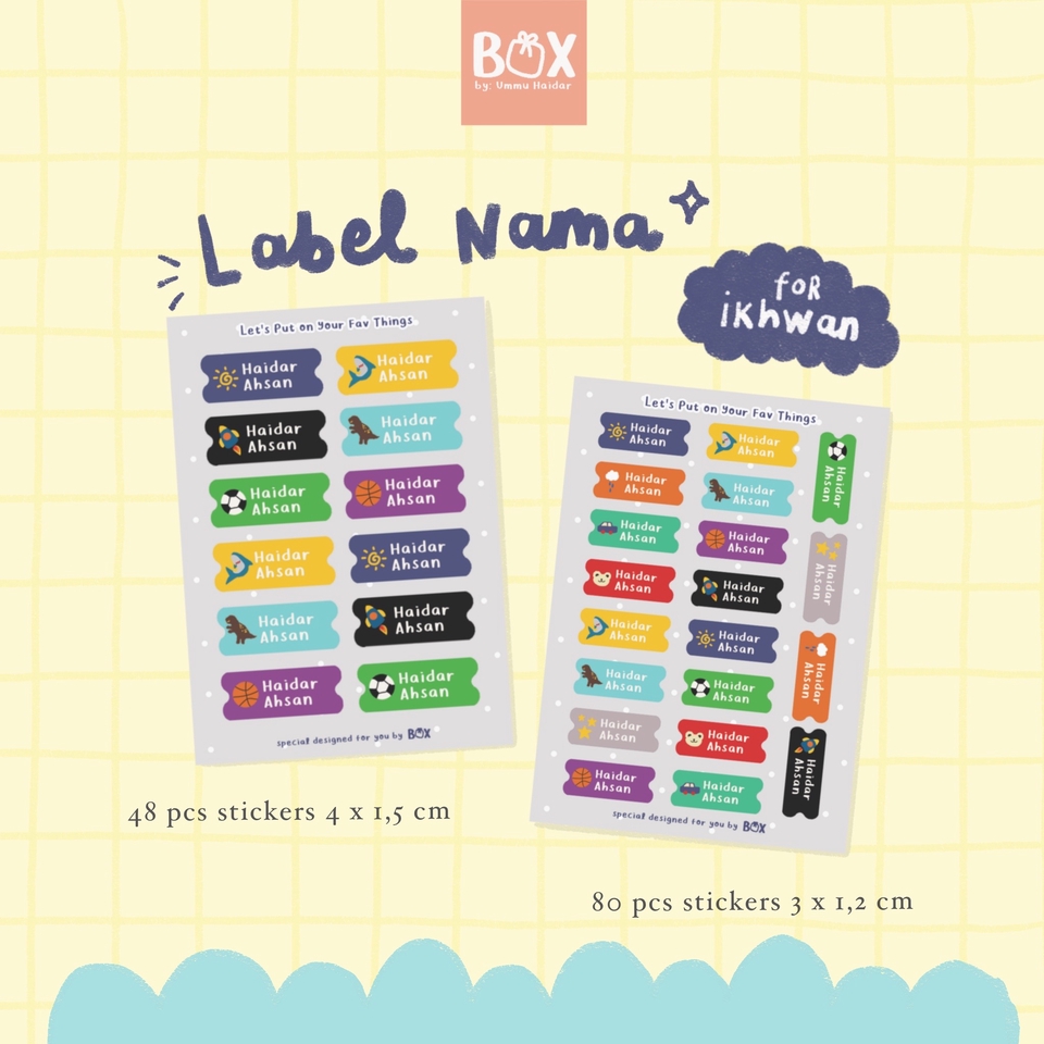 Jasa Desain Label Nama Karakter Faceless