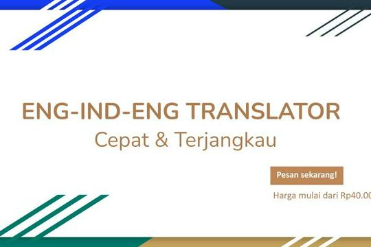 ENG-IND-ENG Translator