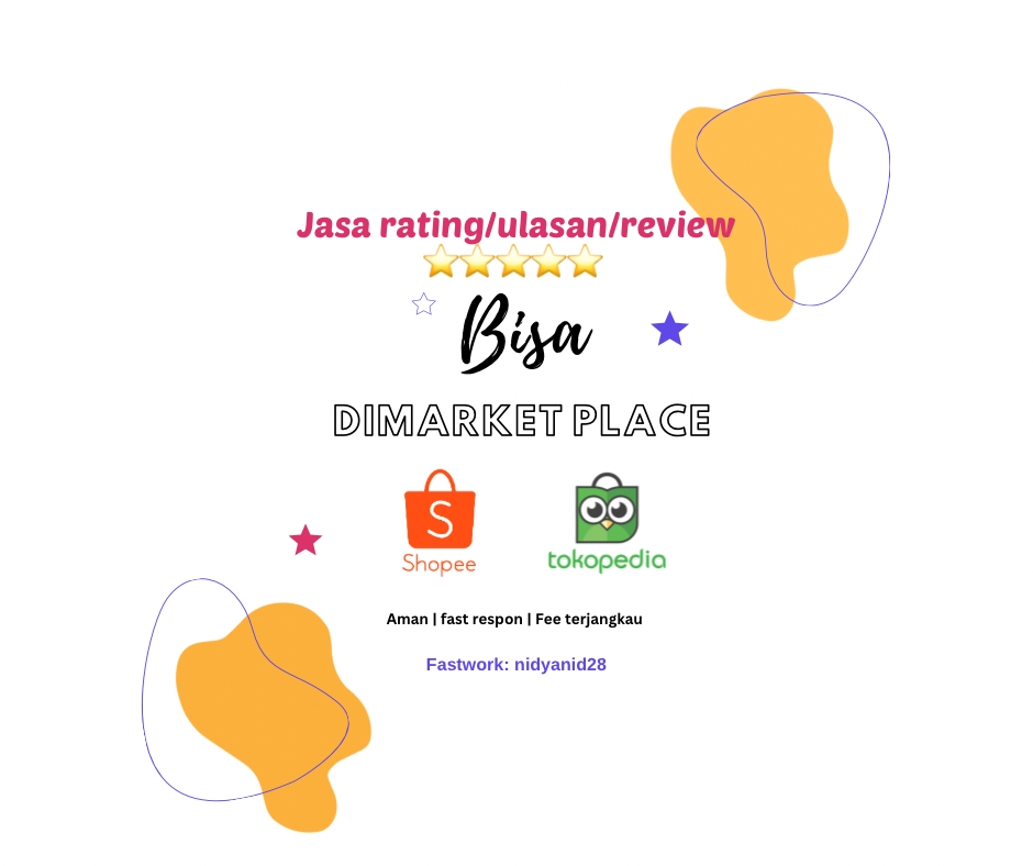 Jasa rating dan review Market place shopee dan tokopedia real account