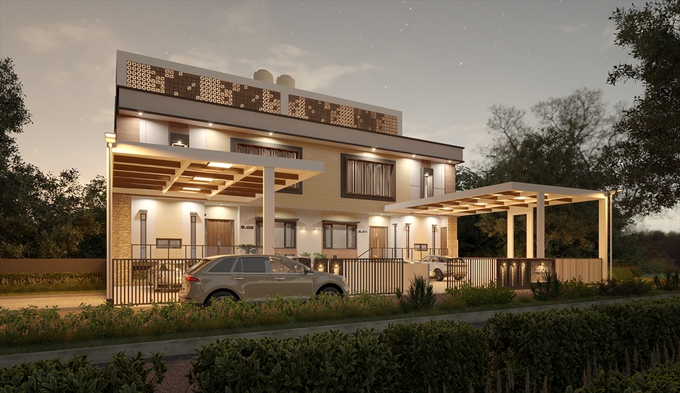 Desain 3d & Visual Render Fasad Arsitektural