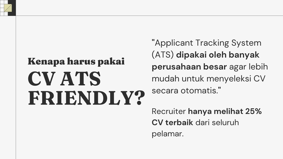 JASA DESIGN & REVIEW CV ATS FRIENDLY, AUTO LOLOS SELEKSI ADMINISTRASI!