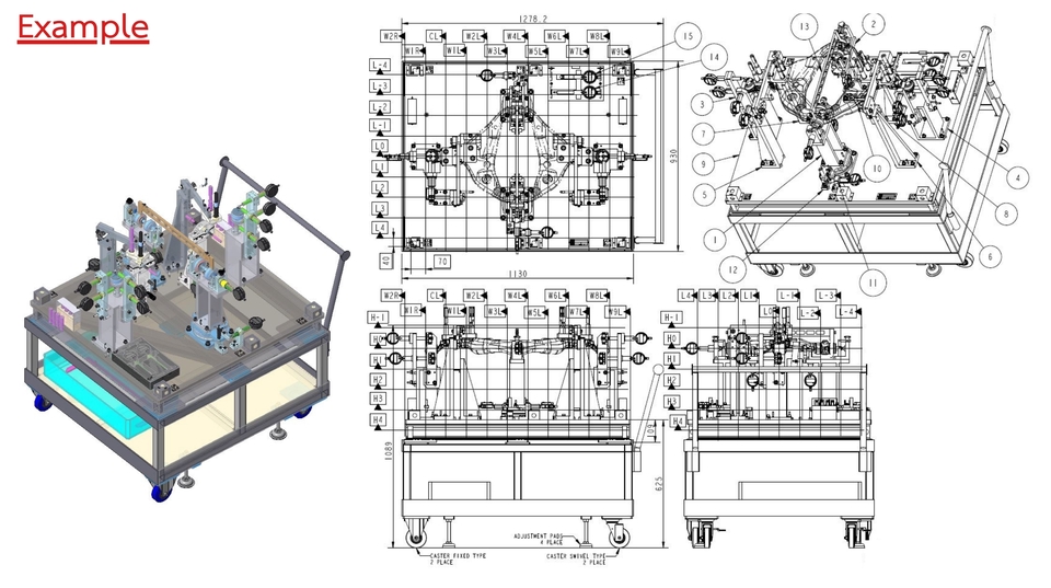 ออกแบบและเขียนแบบเครื่องกล 3D,2D/ผลิตภัณฑ์/ชิ้นส่วน/อุปกรณ์/CF/Jig ...