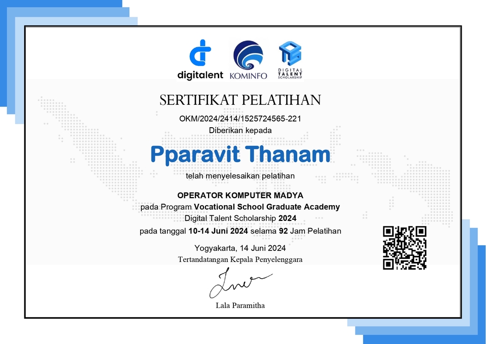 Desain Sertifikat dalam 1 Hari!