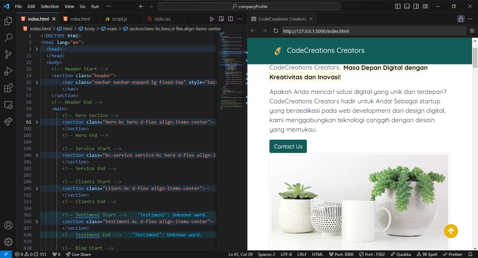 Course Website Development