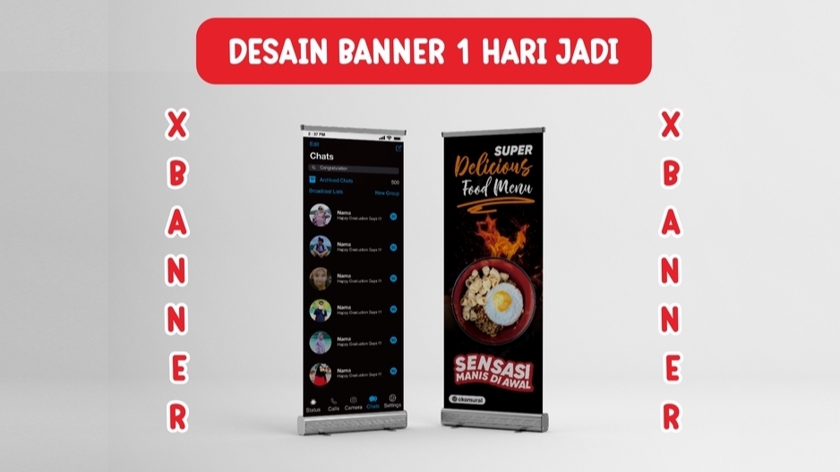 DESAIN BANNER MURAH DAN BERKUALITAS 1 HARI JADI