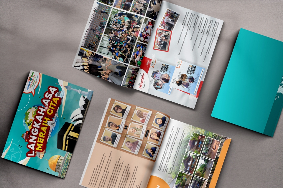 Desain PREMIUM Layout Buku Tahunan Sekolah FREE 1 opsi cover