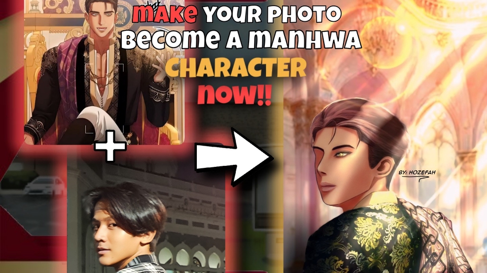 I will draw your photo into cool manhwa,anime or cartoon