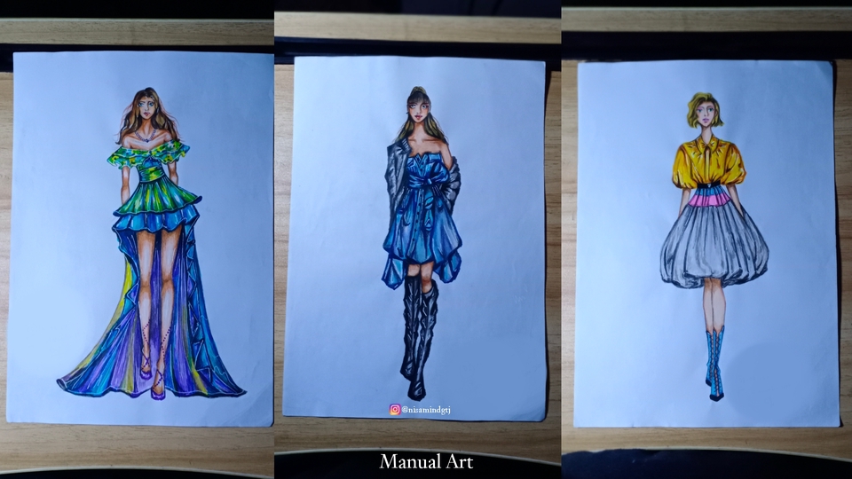 Jasa Ilustrasi Fashion Design (Digital dan manual)