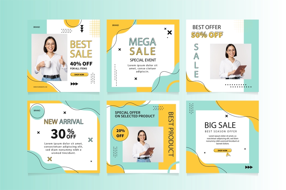 desain banner poster feed IG dan sosial media