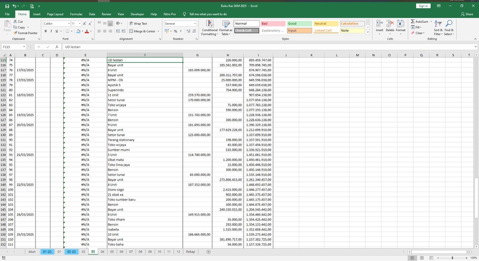 Data Entry Specialist (Cepat & Terpercaya) | Ms. Excel dan Spreadsheet
