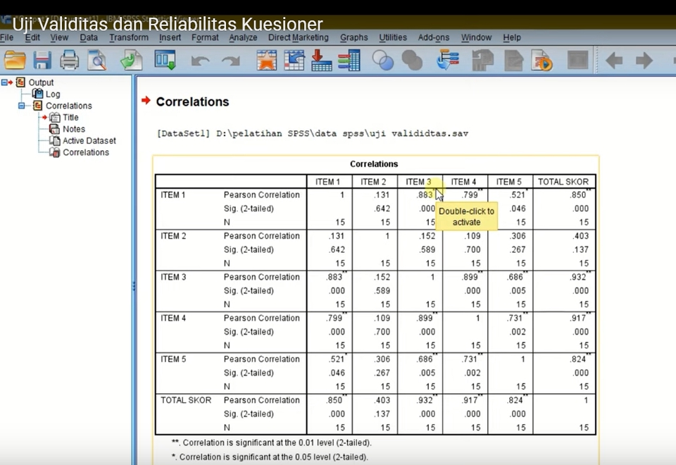 Uji Validitas dan Reliabilitas Kuisioner
