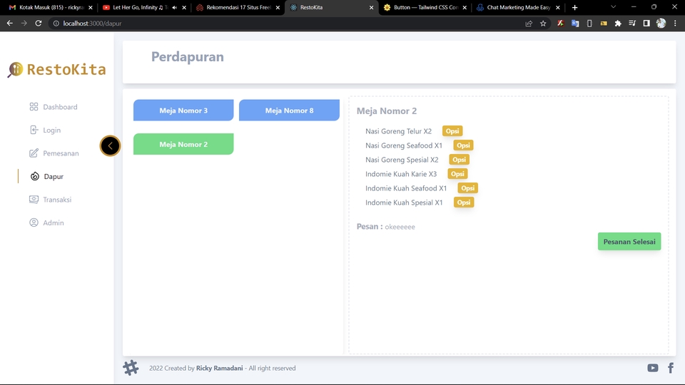Jasa Pembuatan/perbaikan sistem aplikasi web responsiv dengan ReactJs, NodeJs, expressJs