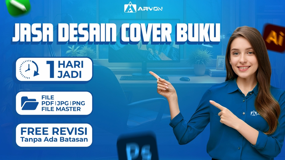 Desain Cover Buku Profesional & Efektif