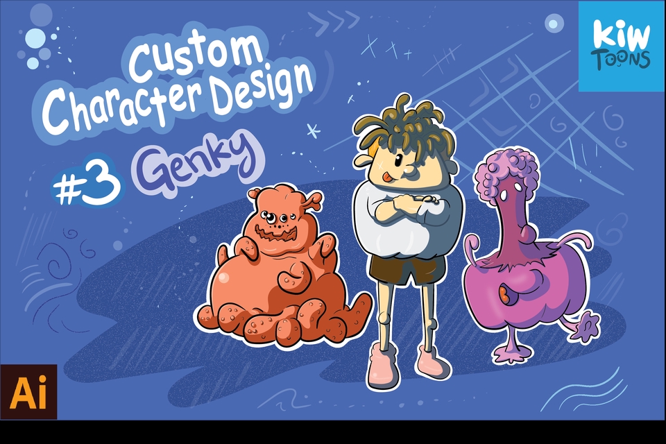 Desain Kartun Karakter Imut, Lucu dan Unik untuk berbagai keperluan