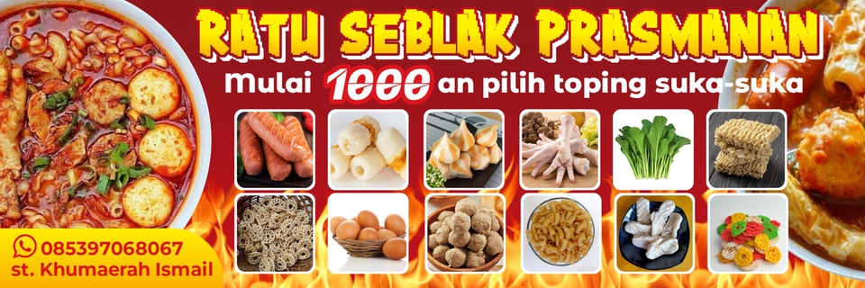 desain banner produk / umkm / perusahaan dengan gaya modern dan simple