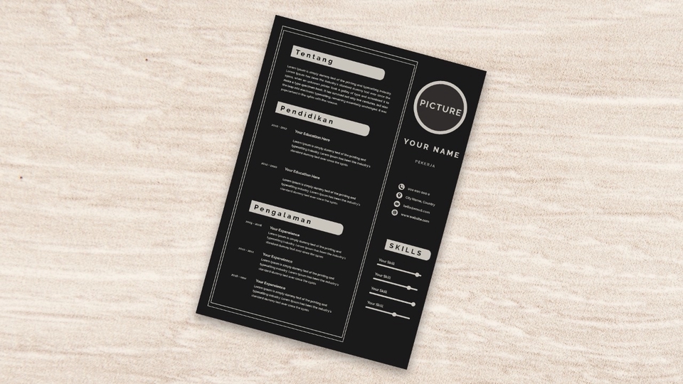 Desain CV Simpel Unik dan Elegan