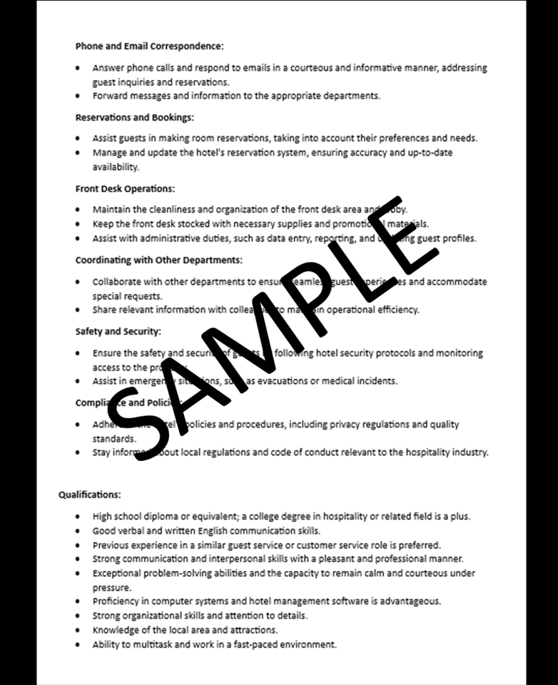 เขียน SOP, Workflow, Job Description