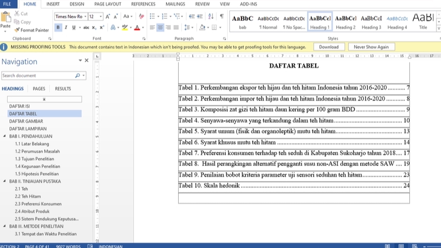 Jasa ketik, edit daftar isi, halaman, tabel, gambar, jadi 1 hari