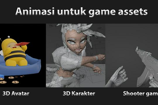 Animasi karakter untuk game assets