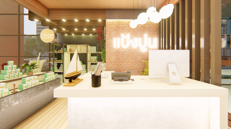 ออกแบบ Exhibition Event Booth Shop 3D Design