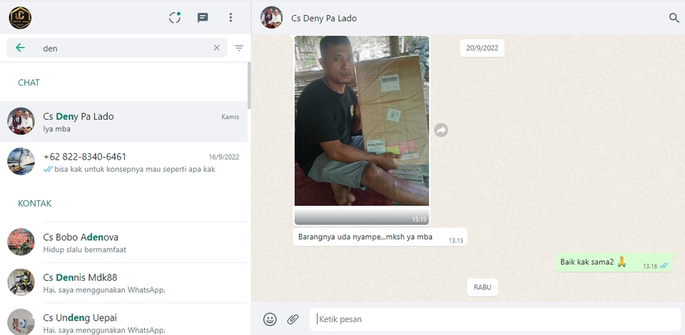 SPESIALIST CUSTOMER SERVICE ONLINE